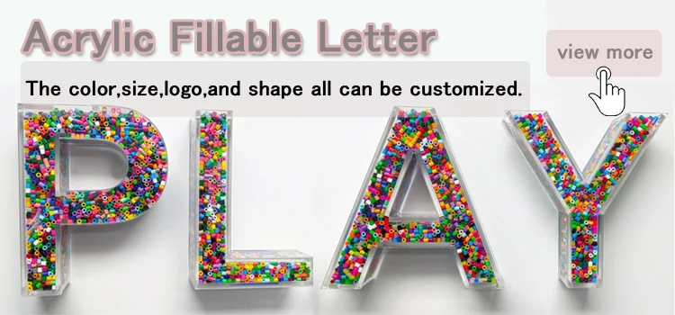 Wholesale Hollow Acrylic Fillable Alphabet Letter 3d Clear Candy ...