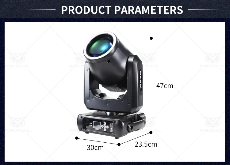 Mowl Mini Sharpy Beam 230w 7r 230 W Halo Moving Head Light For Disco Party Club Bar Dj Show ...