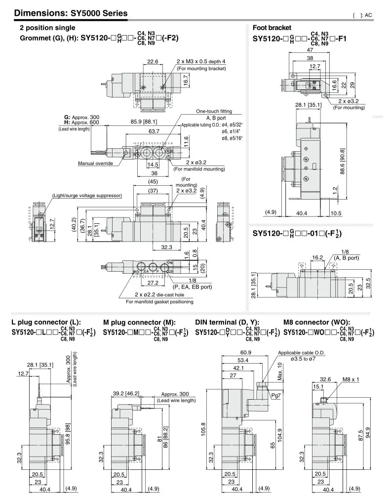 Pneumatic Valve Solenoid Valve SY5000 Series - Reliable Performance