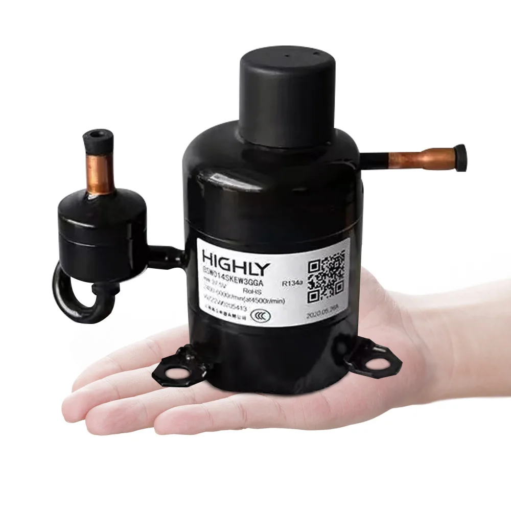 R134A Micro Rotary 24V DC Compressor - 500W Cooling Capacity
