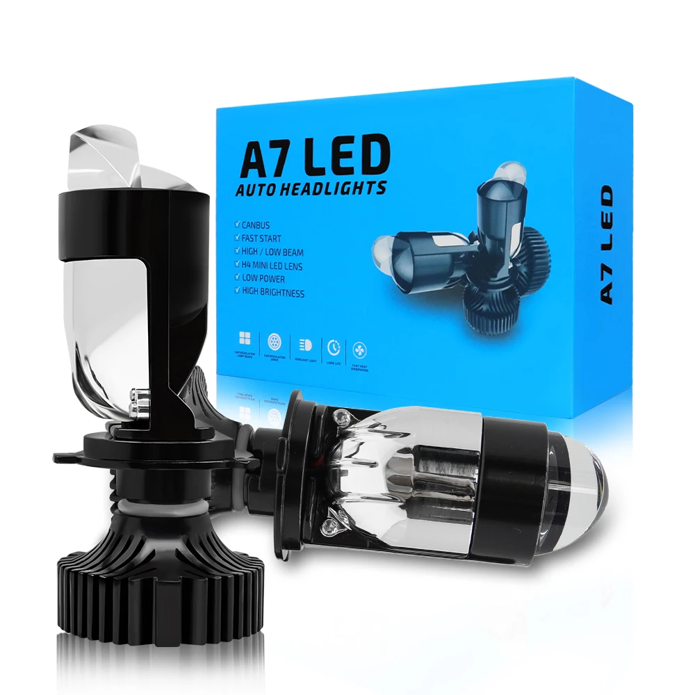 Ake 40w Mini H4 Led Headlight Bulbs Universal 6000k White Hi/low Beam ...