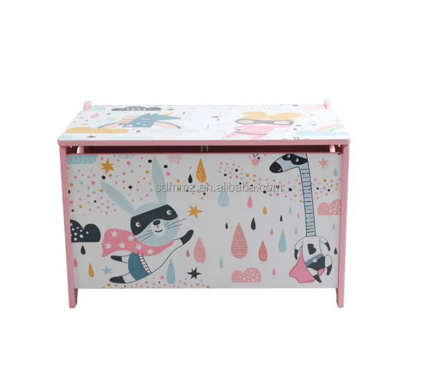 Toffy & Friends Wooden Kids Storage Box Toy Box Toy Bench Kids ...
