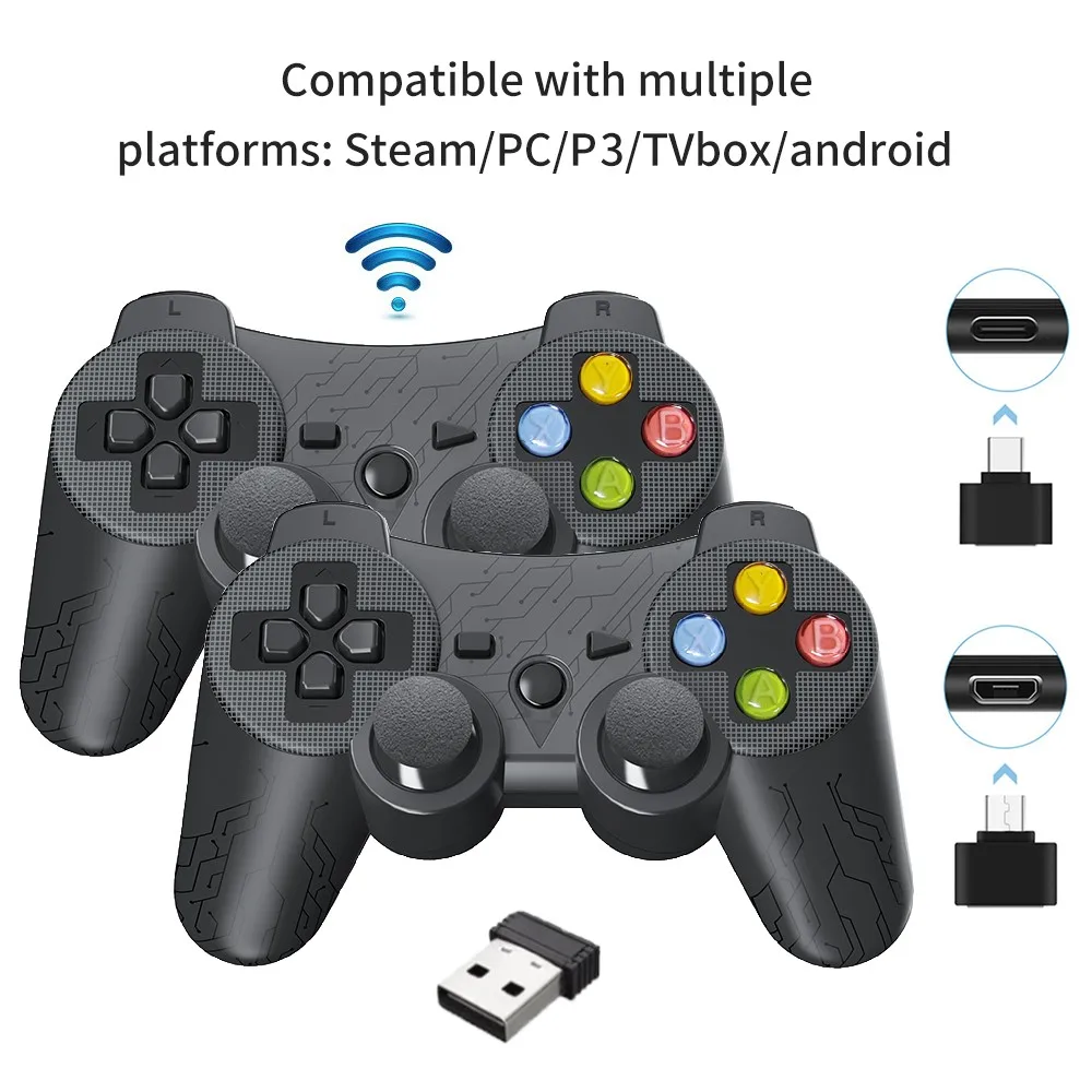 2.4g Wireless Doubles One Tow Two Gamepad Charging Version Double Play ...