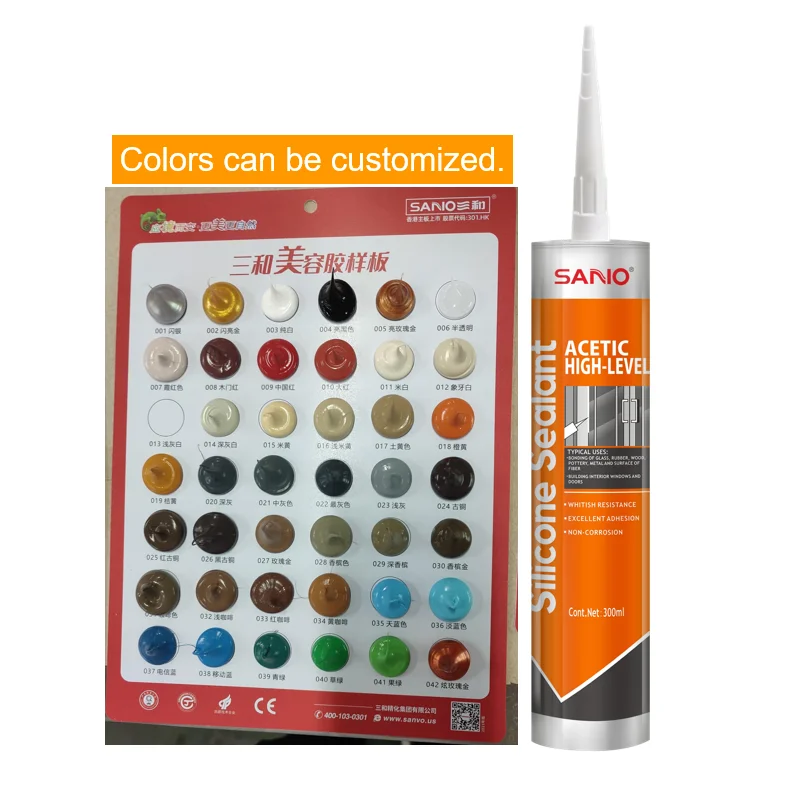 SANVO Acetic Silicone Sealant 300ml Adhesives & Sealants| Alibaba.com