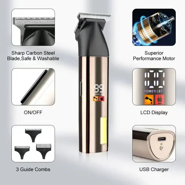 Kezu Hair Clipper - Professional, Rechargeable, and Waterproof