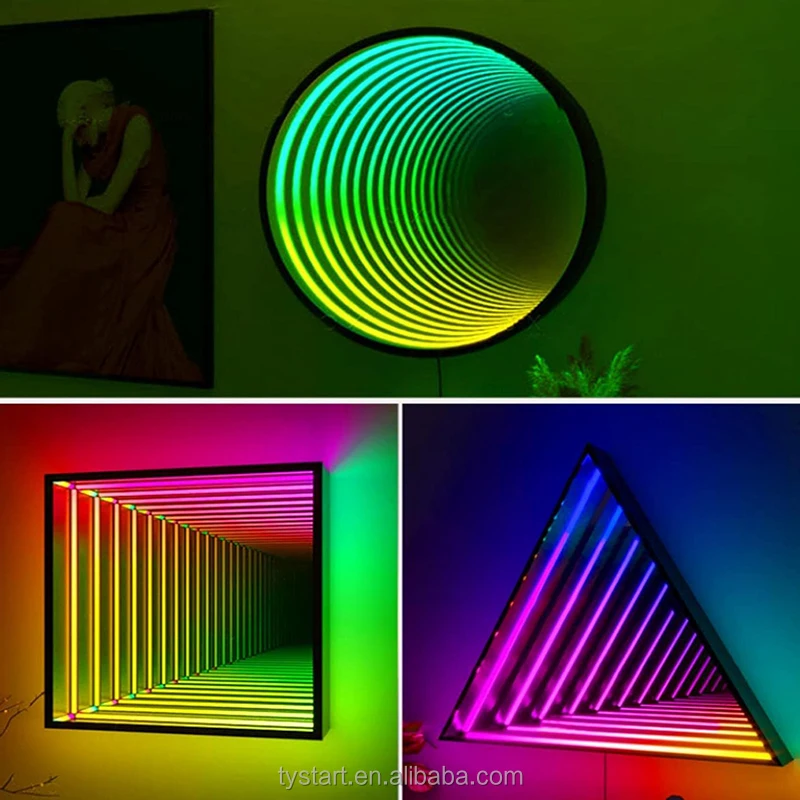 Modern Design Infinity Mirror Large Size LED 3D Mirror Floor for Bathroom Anti-Fog Feature for ...
