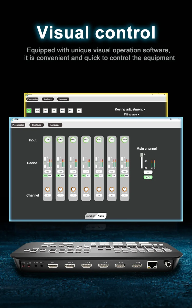 Broadcast Video Stream Switcher - Live Broadcast Mixer