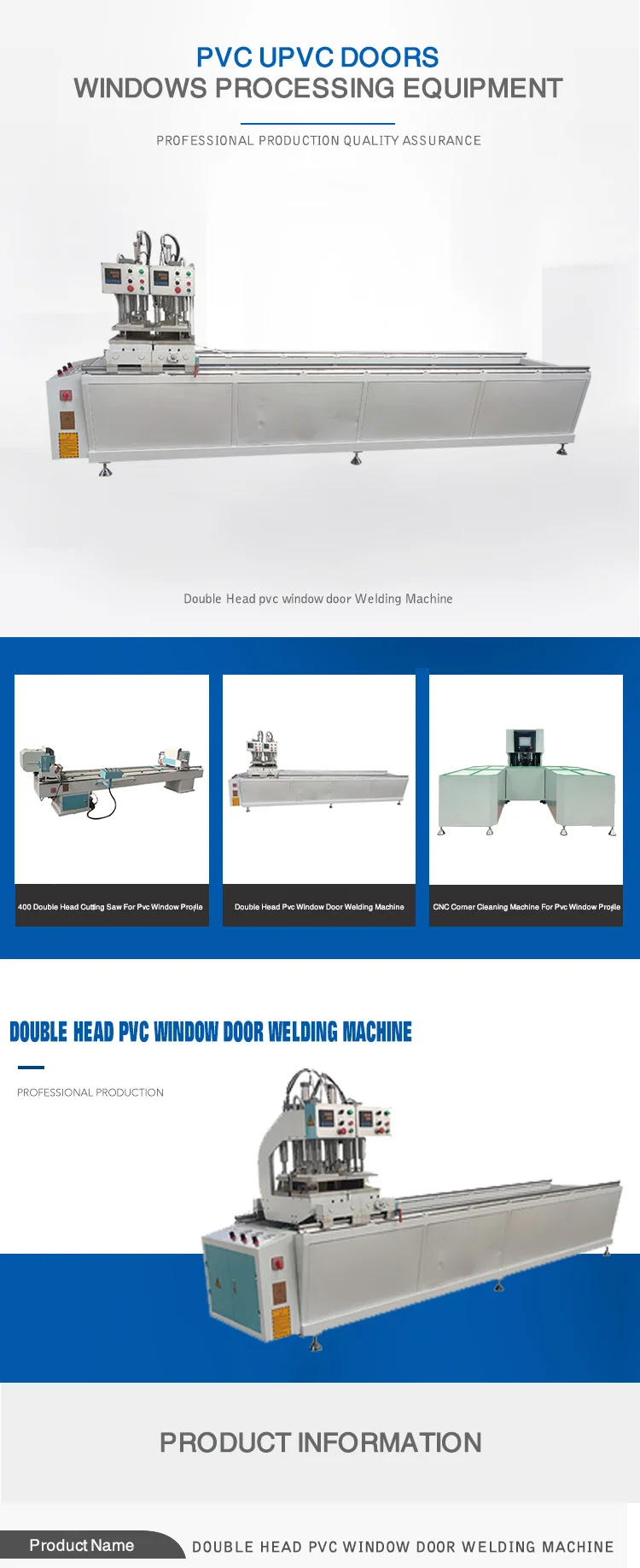 Factory Two Head PVC UPVC Window Welding Machine by Caretech