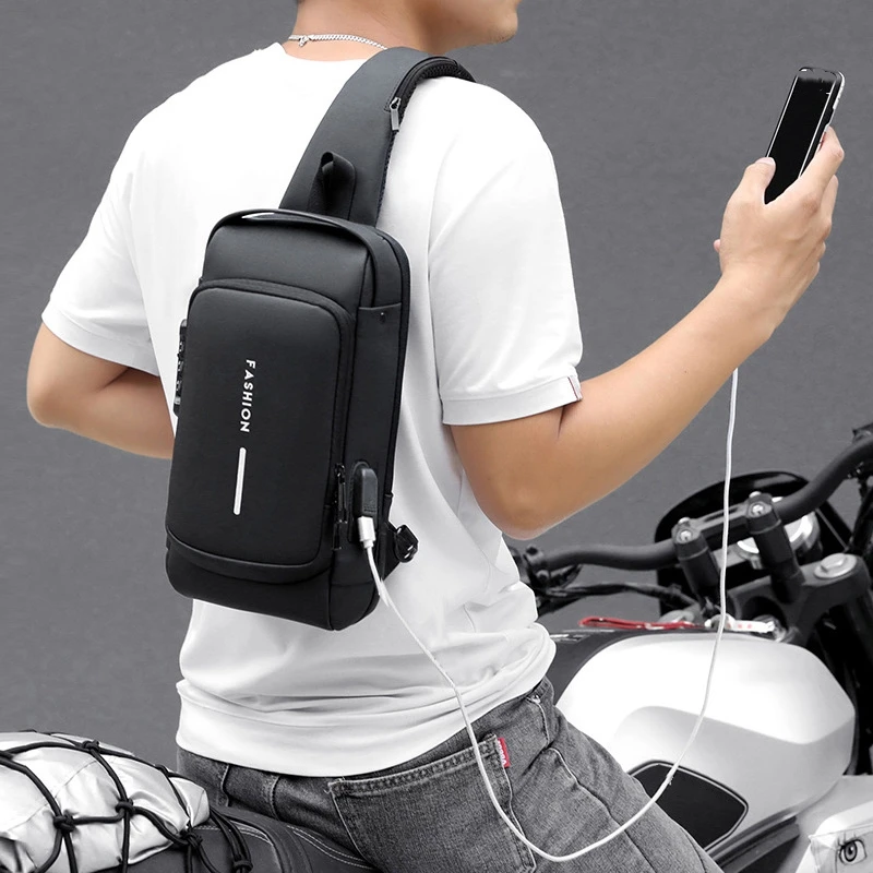 Men's Waterproof Crossbody Sling Bag - Anti-theft Chest Bag for Travel ...