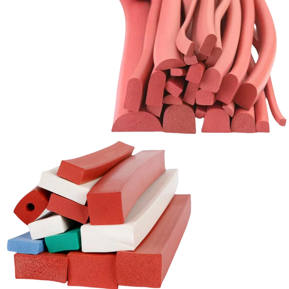 High temperature silicone strip groove foam seal fireproof square ...