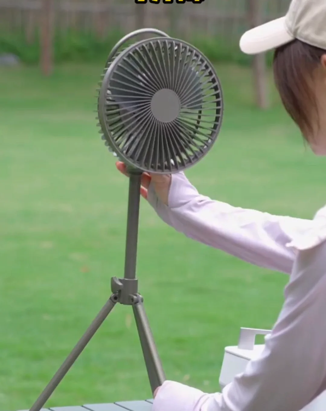 Outdoor Camping Tent Ceiling Fan Led Light Portable Desktop Fan Silent ...