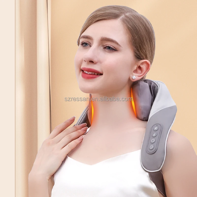 Mini Shiatsu Neck Massager Shoulder Neck Massager with Heat for Pain ...