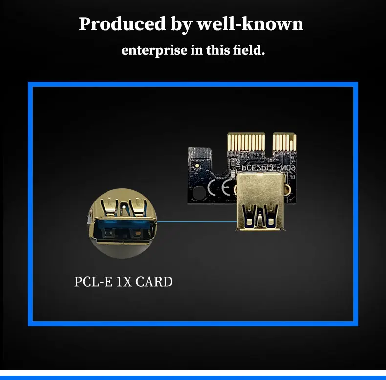 Black Pcie 011 Risers Card PCIe 1X to 16X Gpu Riser Card 011pro Plus ...