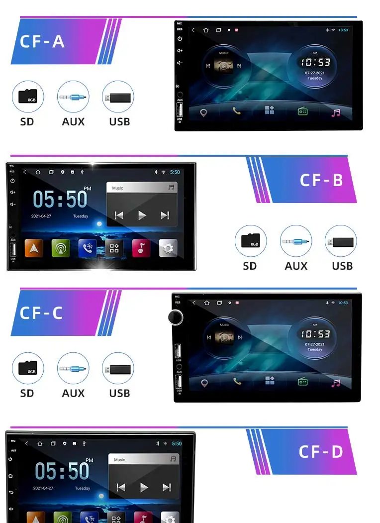 Android 10 Touch Screen 7inch Car Dvd Radio Multimedia Player Gps ...