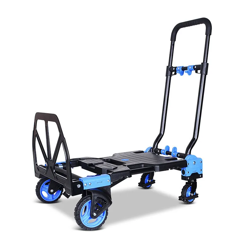 150kg Load-bearing Wheels Trolley Cart Easy Folding 2 In 1 Carts For ...