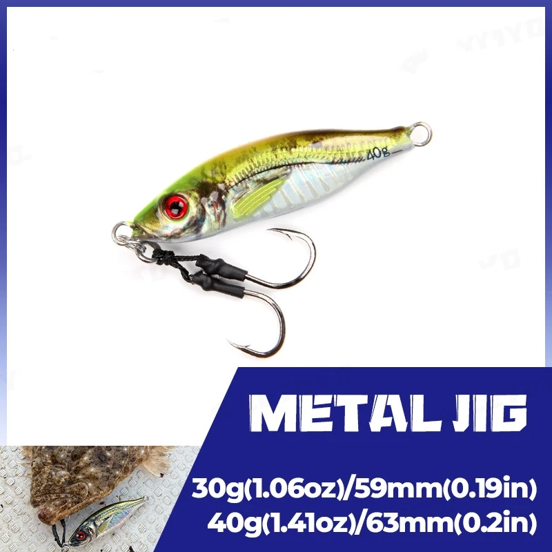 Sneda 3d Printed Shore Metal Jig 30g 40g Fishing Hard Lure Saltwater Jigging Casting Bait Pesca ...