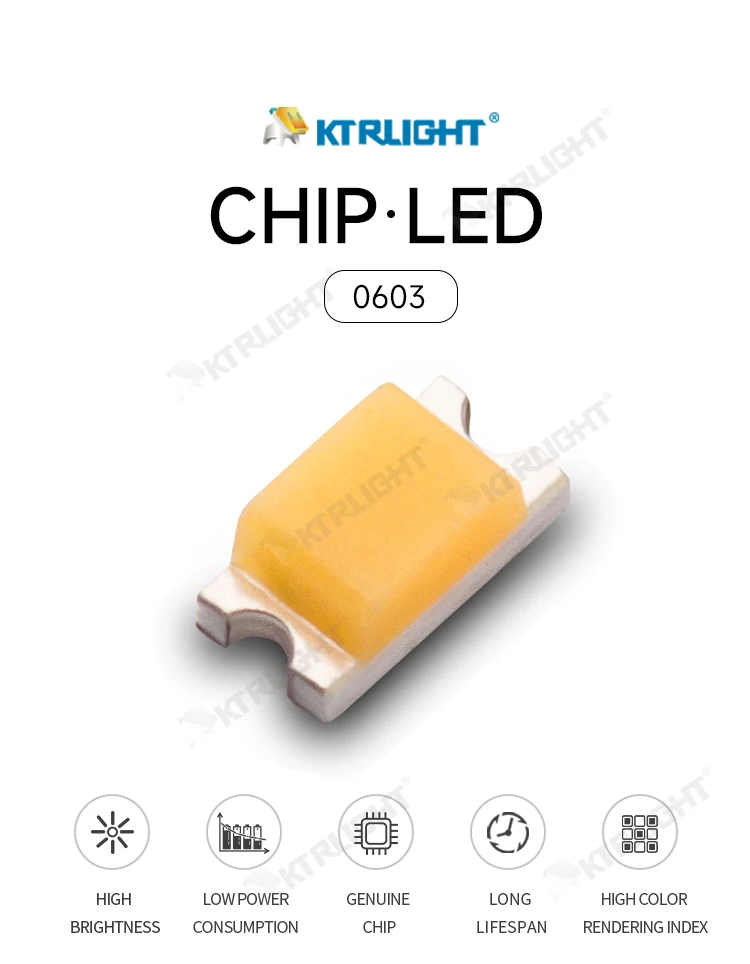 KTRLIGHT 0603 SMD LED Warm White - High Brightness Chips