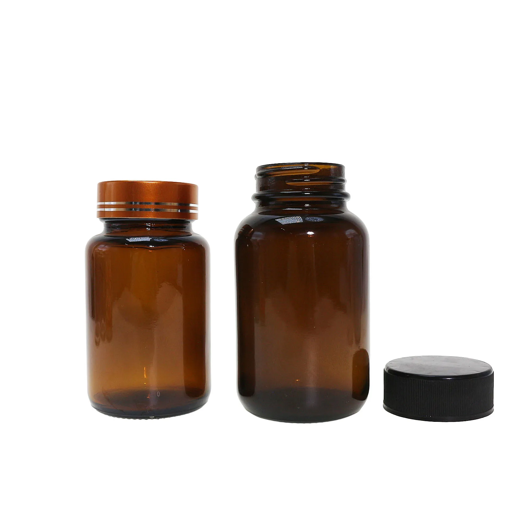 Wholesale Empty 60cc 100cc 250cc Medical Capsule Glass Frosted Pill ...