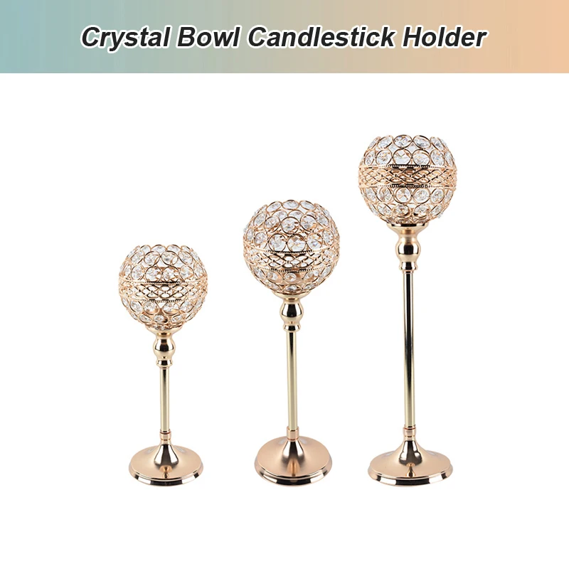 Crystal Bowl Tealight Candle For Table Wedding Centerpieces,Tall ...