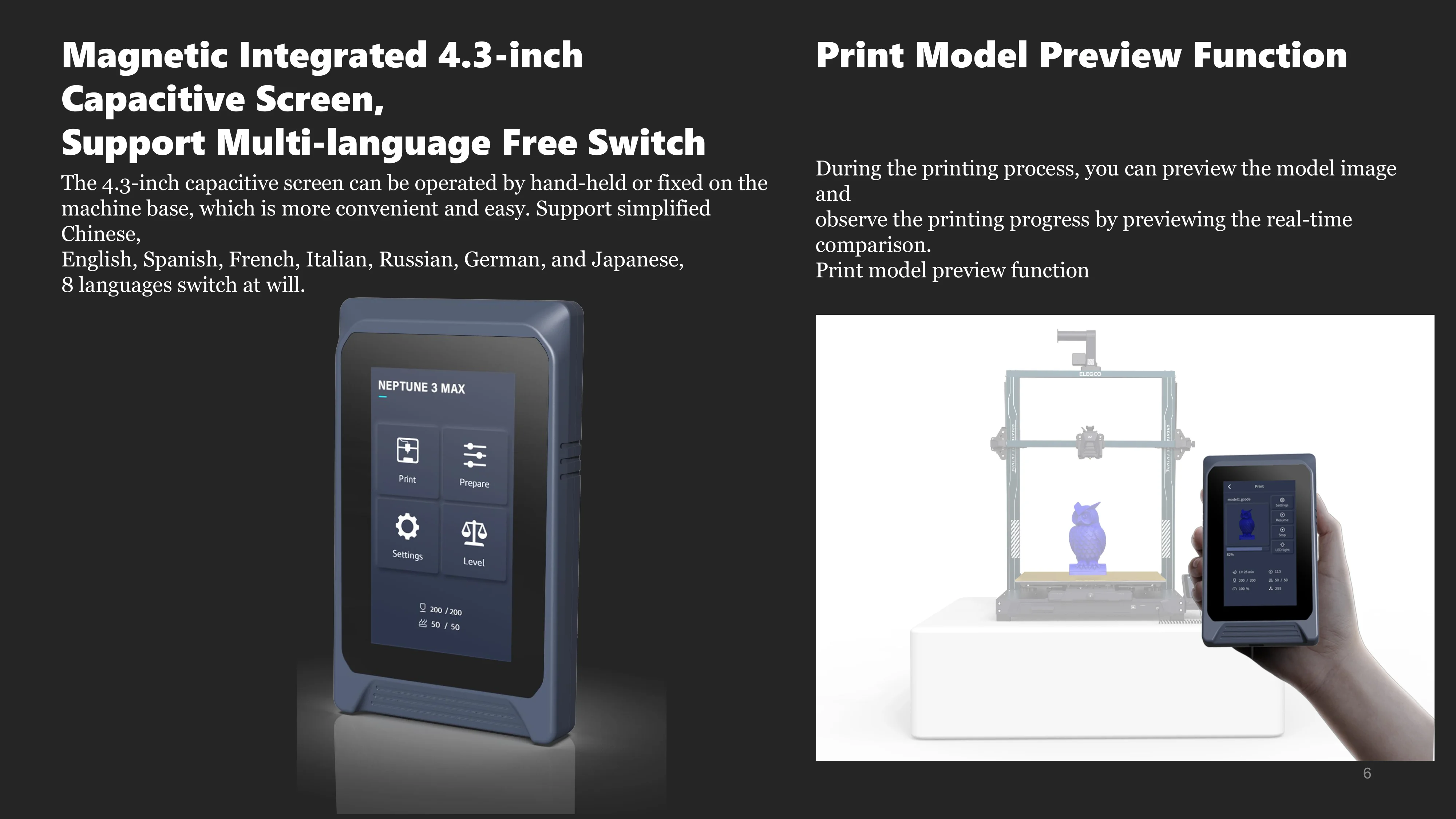 ELEGOO Neptune 3 Max 3D Printer - High Resolution FDM