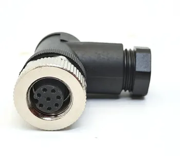 Plastic Case M12 Female 8-pole Connector A Coded 90 Degree M12 Cable ...