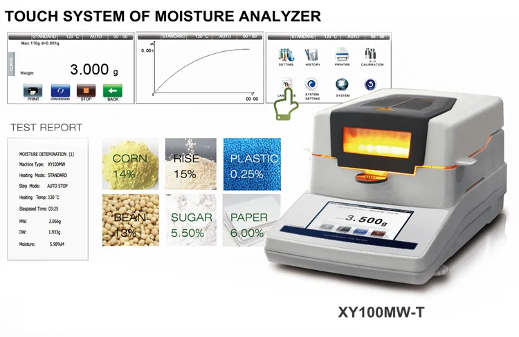 Lab Moisture Analyzer Tester Digital Laboratory 100% Moisture Balance ...