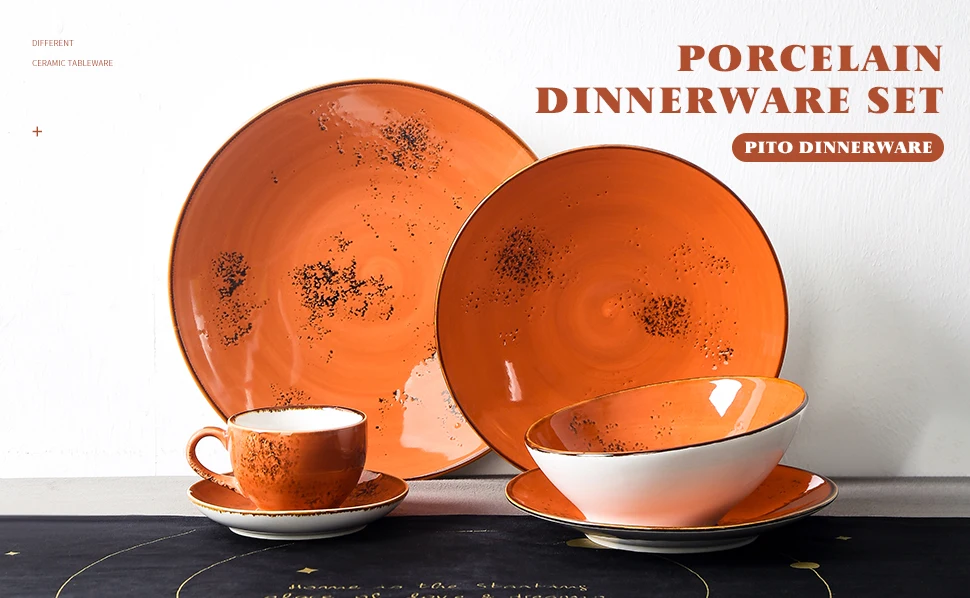 PITO Horeca Custom Restaurant Dining Plate Dishes Ceramic