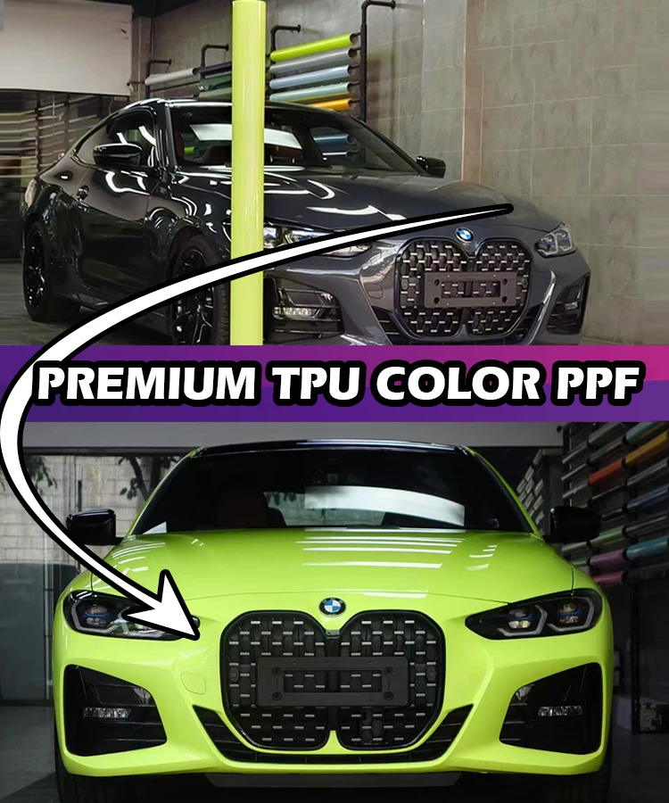 HEY FILM Color Card Colored Paint Protection Film TPU Midnight Blue PPF ...