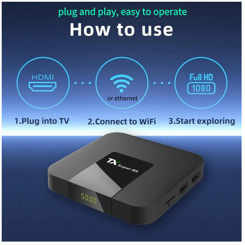 Android TV Box Smart 2025 - Free Test 4K OTT TX Super 8K