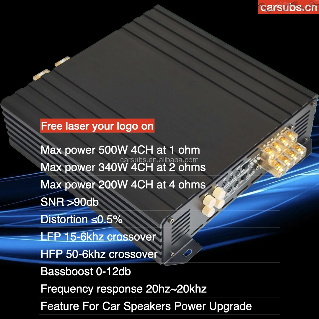 Fullrange Brazilian Car Amplifier - 500W RMS 4CH Power