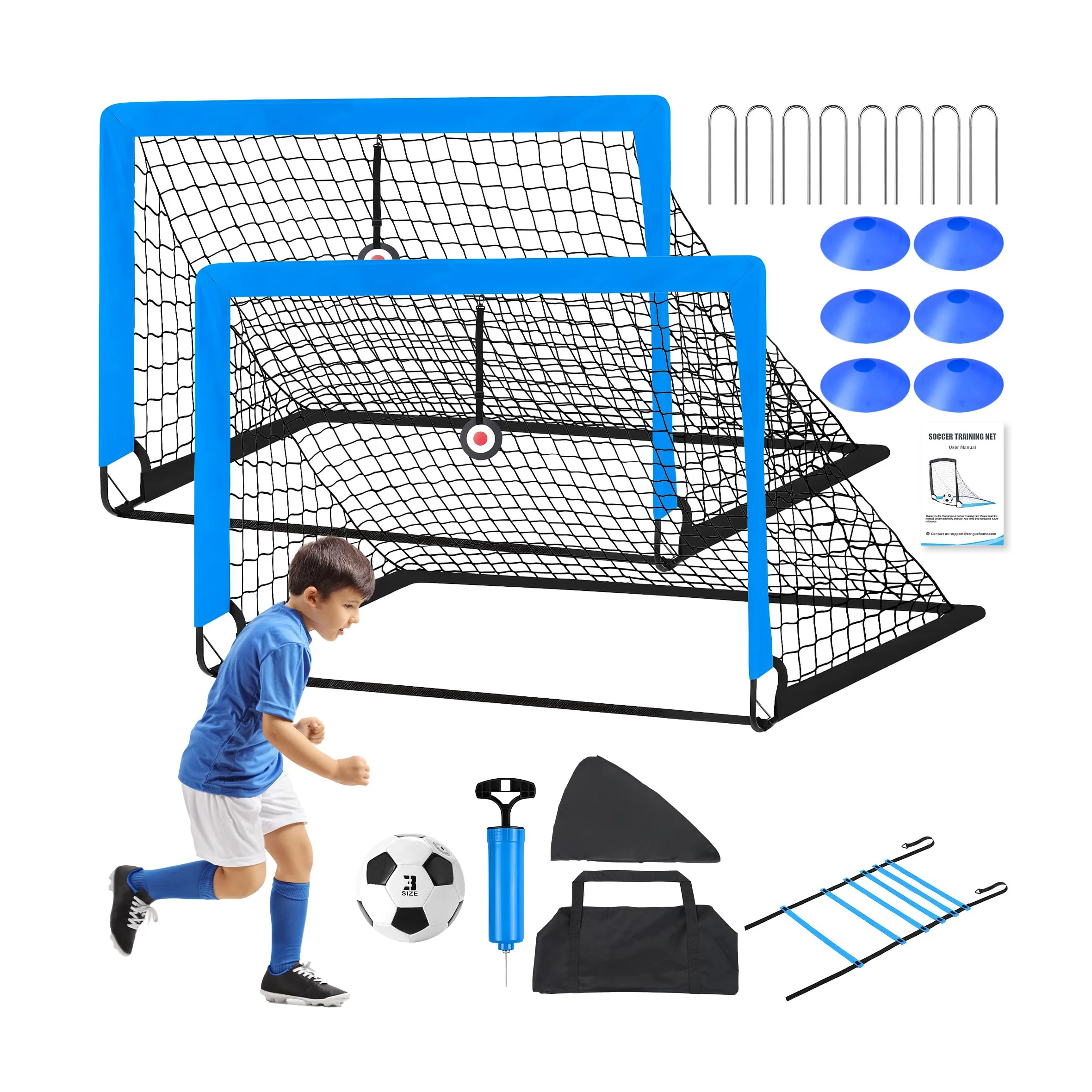 Hot Sell Portable Kids Soccer Set Kids Soccer Goal Set for Backyard ...