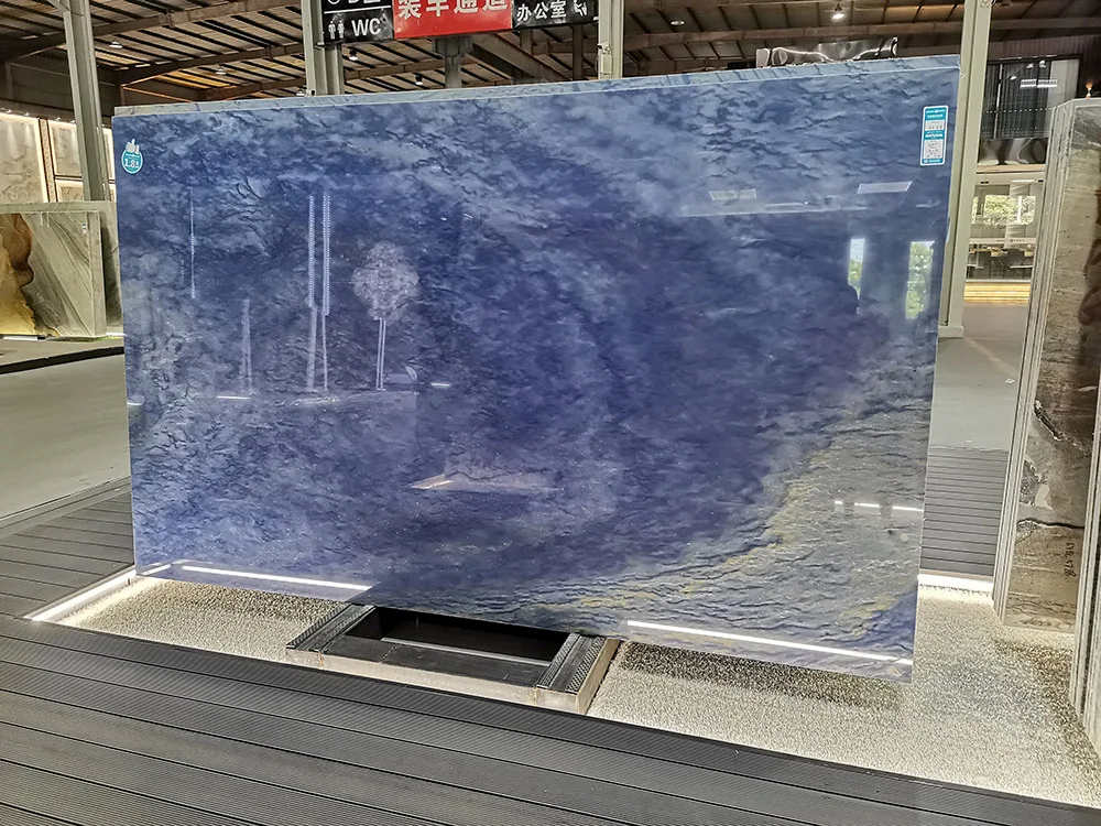 Modern Design Quartzite Countertop Slab Azul Macauba Bahia Blue Marble ...