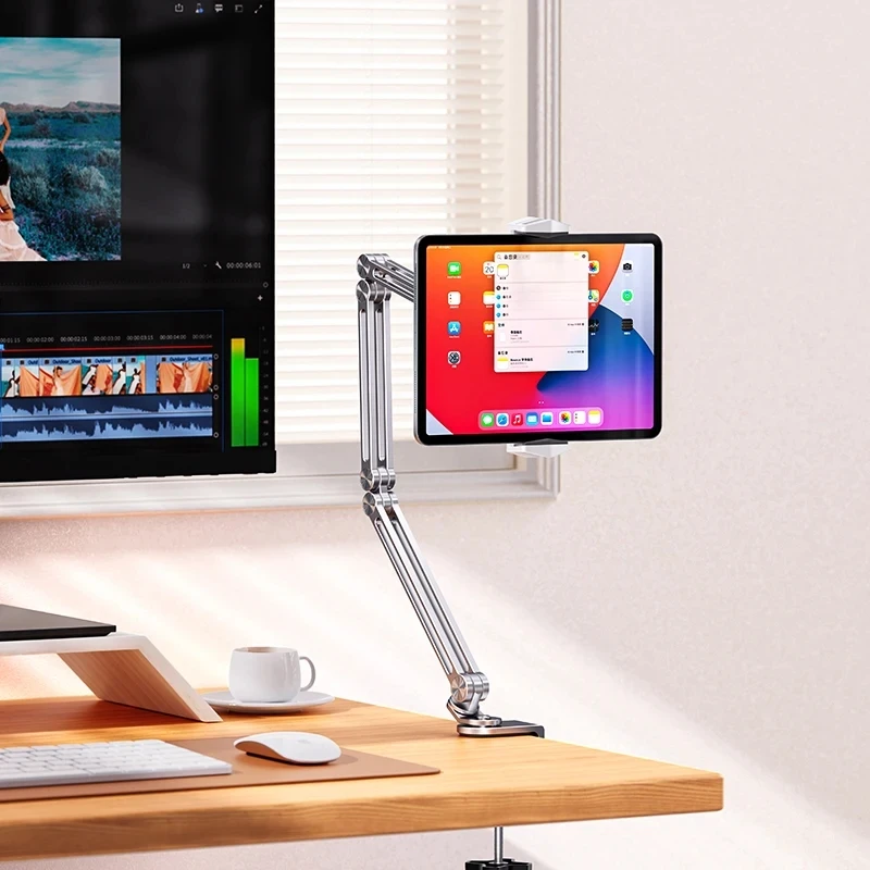 360 Rotating Base Angle Height Adjustable Aluminum Tablet Holder ...