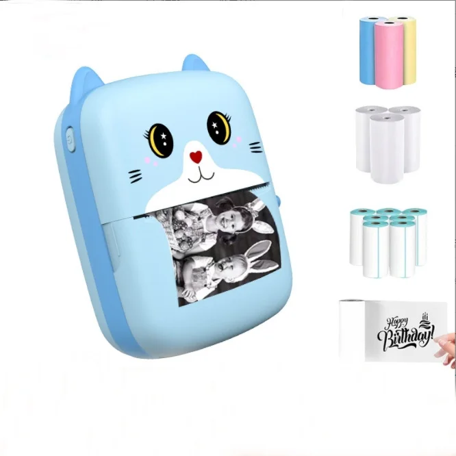 Mini Cat Printer - Inkless Thermal Printer with Adhesive