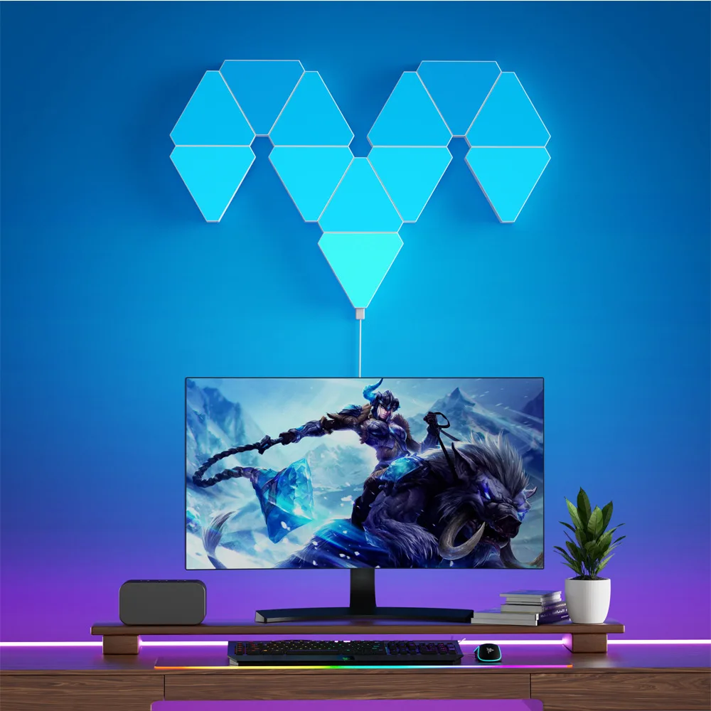 Smart Light Panel LED Triangle Lights RGBIC Game Sync