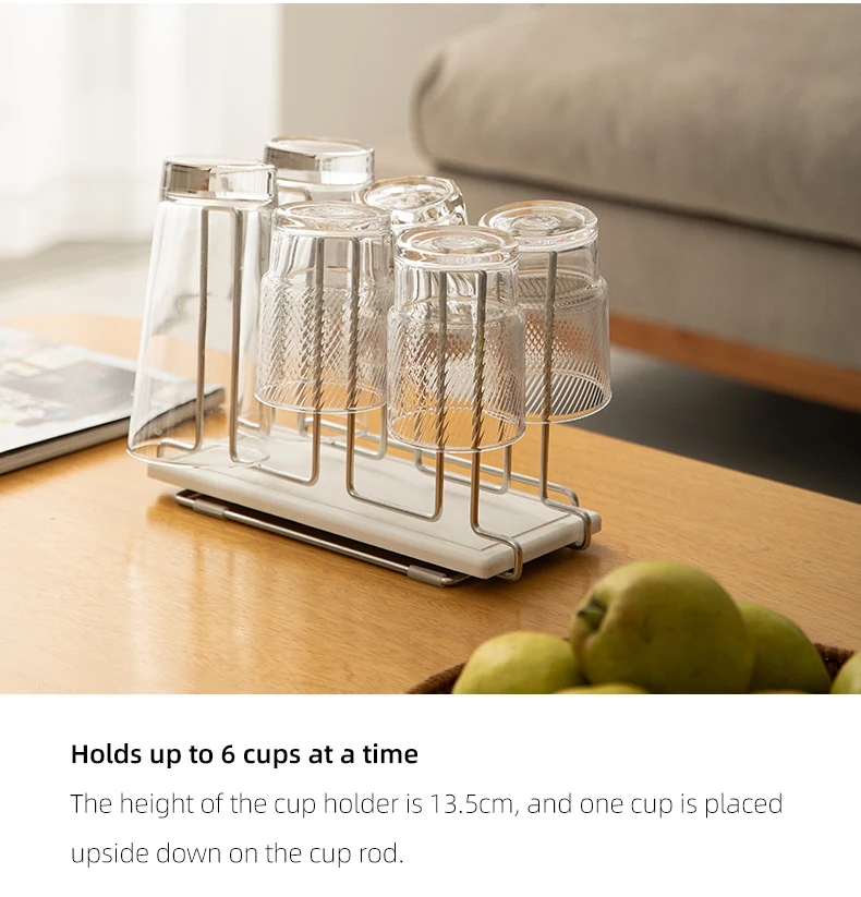 Shimoyama Kitchen Countertop Desktop Drain Cup Drying Rack Glass Cup ...