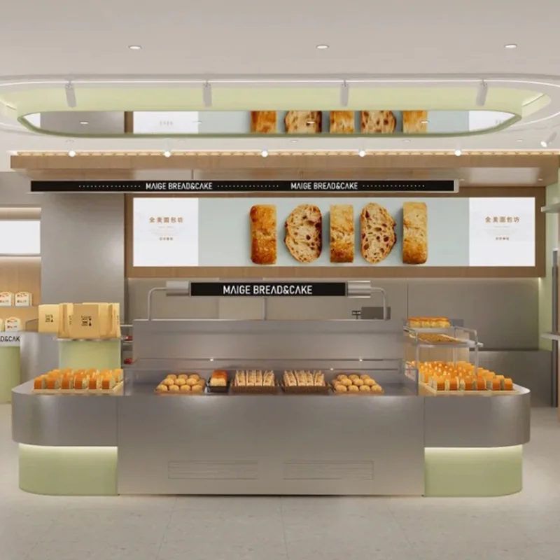 Modern Restaurant Dessert Shop Counter Designs Cake Coffee Food Display ...