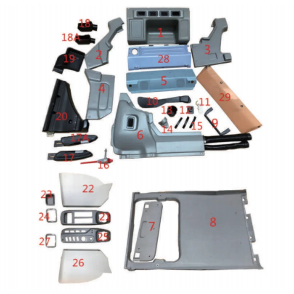 Excavator Cab Decorative Panels - Durable & Stylish