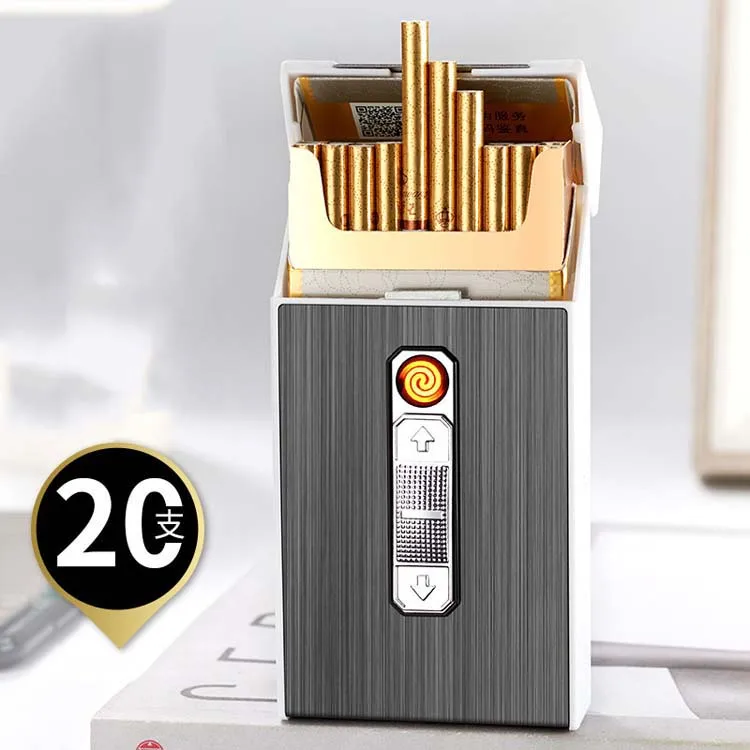Aluminum Cigarette Holder - Electronic Charging Lighter