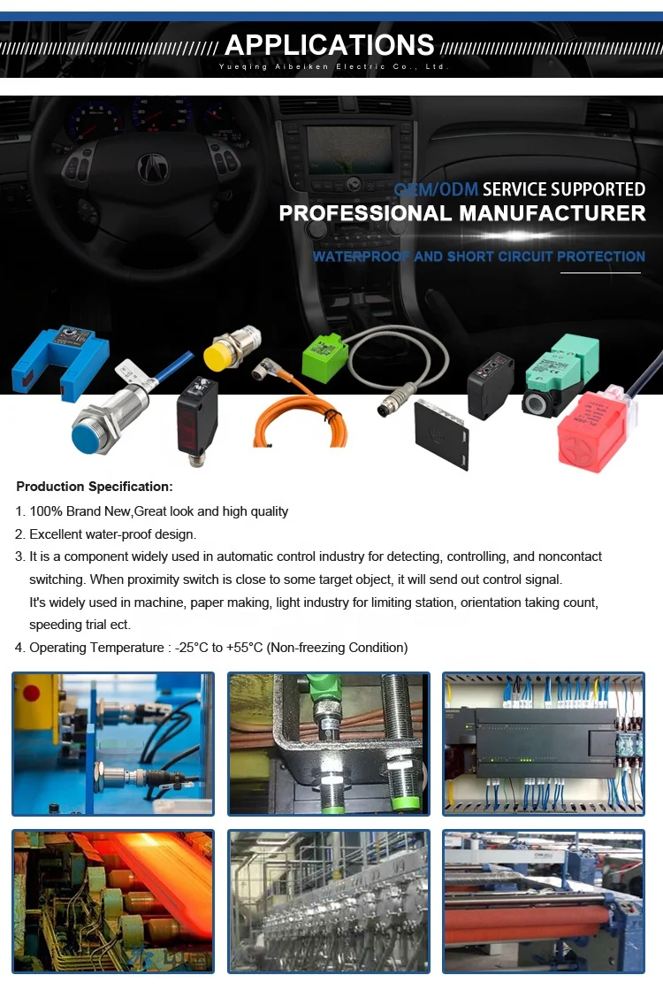 Elevator Proximity Switch Position Sensor M18 Flush Type/non-flush Type ...