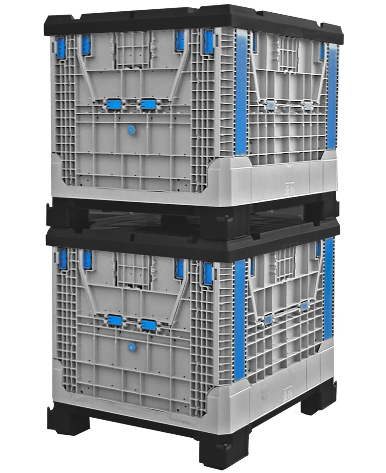 Heavy Duty Industrial Use Plastic Pallet Box Crate Collapsible Bulk ...