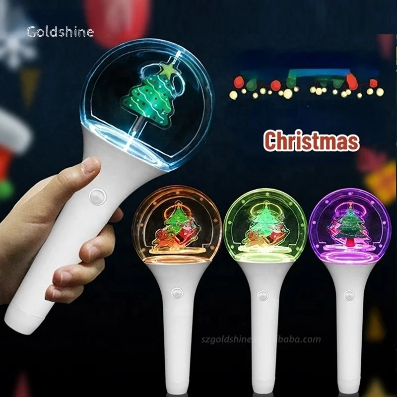 Custom Acrylic K-Pop Idol LED Light Stick for Christmas