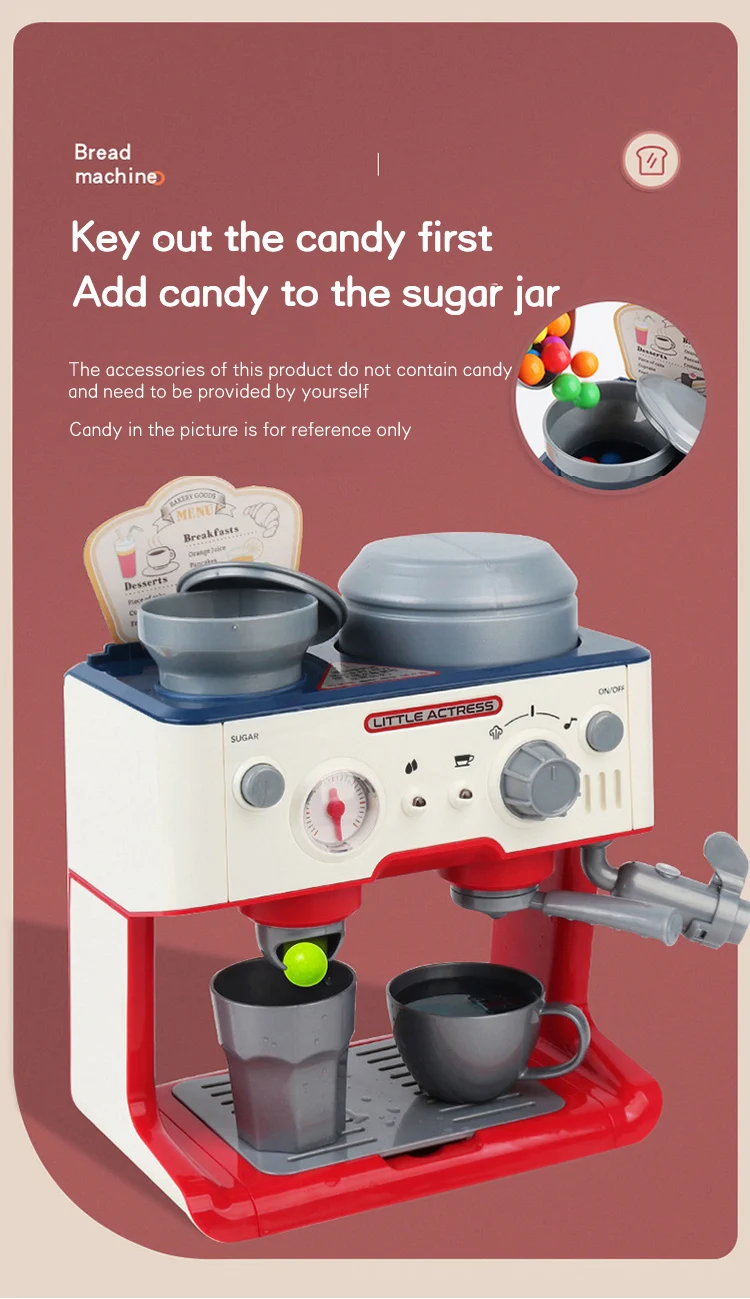 Mini Electr Odomestico Jugyete Pretend Play Simulation Lighting Musical ...