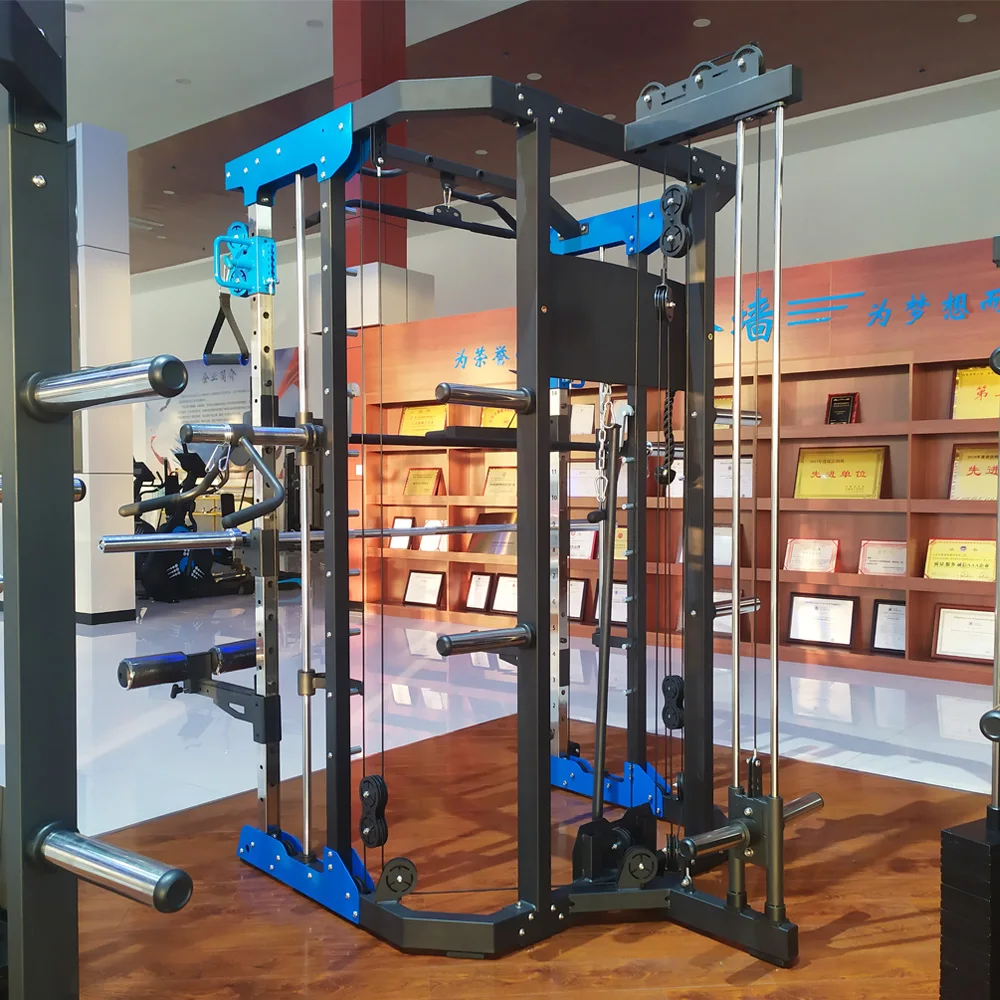 Commercial Gym Equipment/ Power Cage Squat Rack/ Multi-functional Smith ...