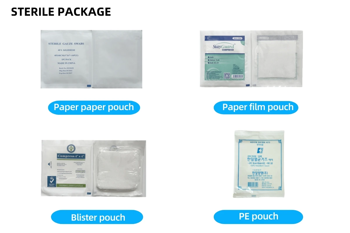 Surgical Sponge Cotton Gauze Sterile Compresses Gauze Swabs 40*40 - Buy ...