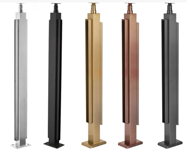 Balcony Handrail Glass Railing Balustrade Pillars, Stairway Staircase ...