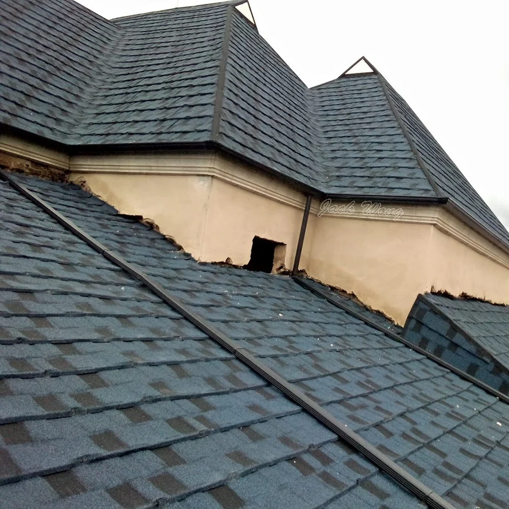 Disaster Resistant Africa Cheaper Stone Coated Metal Roof Tile Building ...