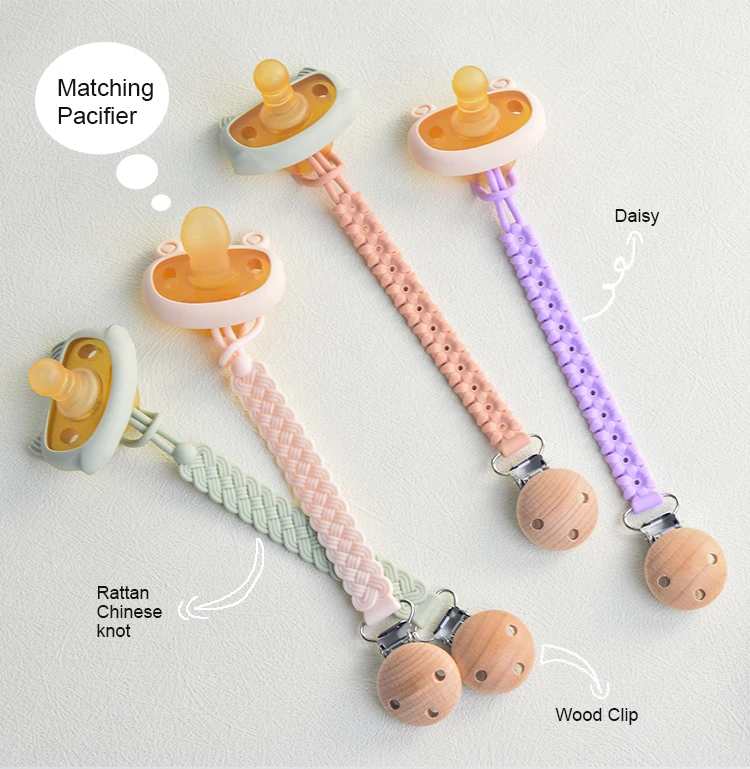 New Design Wholesale BPA Free Pacifier Metal Clip Soother Chain ...