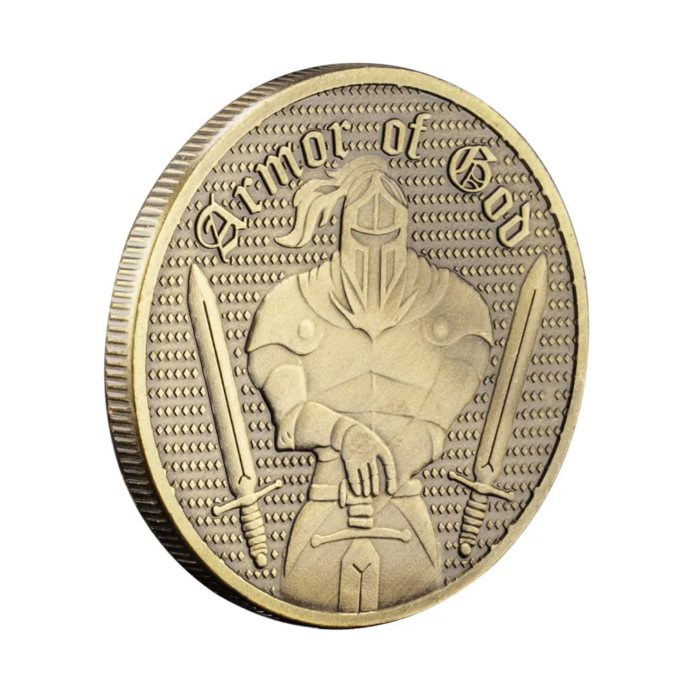 Armor Of God Ephesians Souvenir Bronze Plated Coin Knight Pattern ...