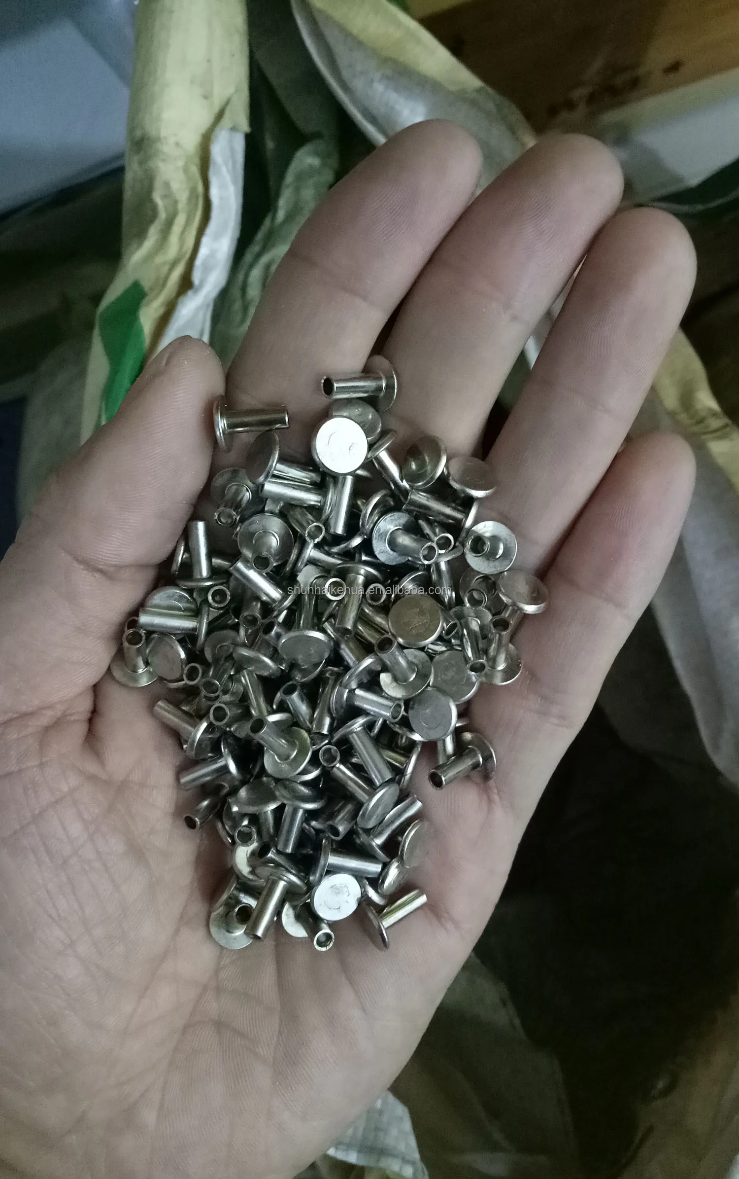 Galvanized Steel Din 7338 B Flat Head Brake And Clutch Lining Rivets ...